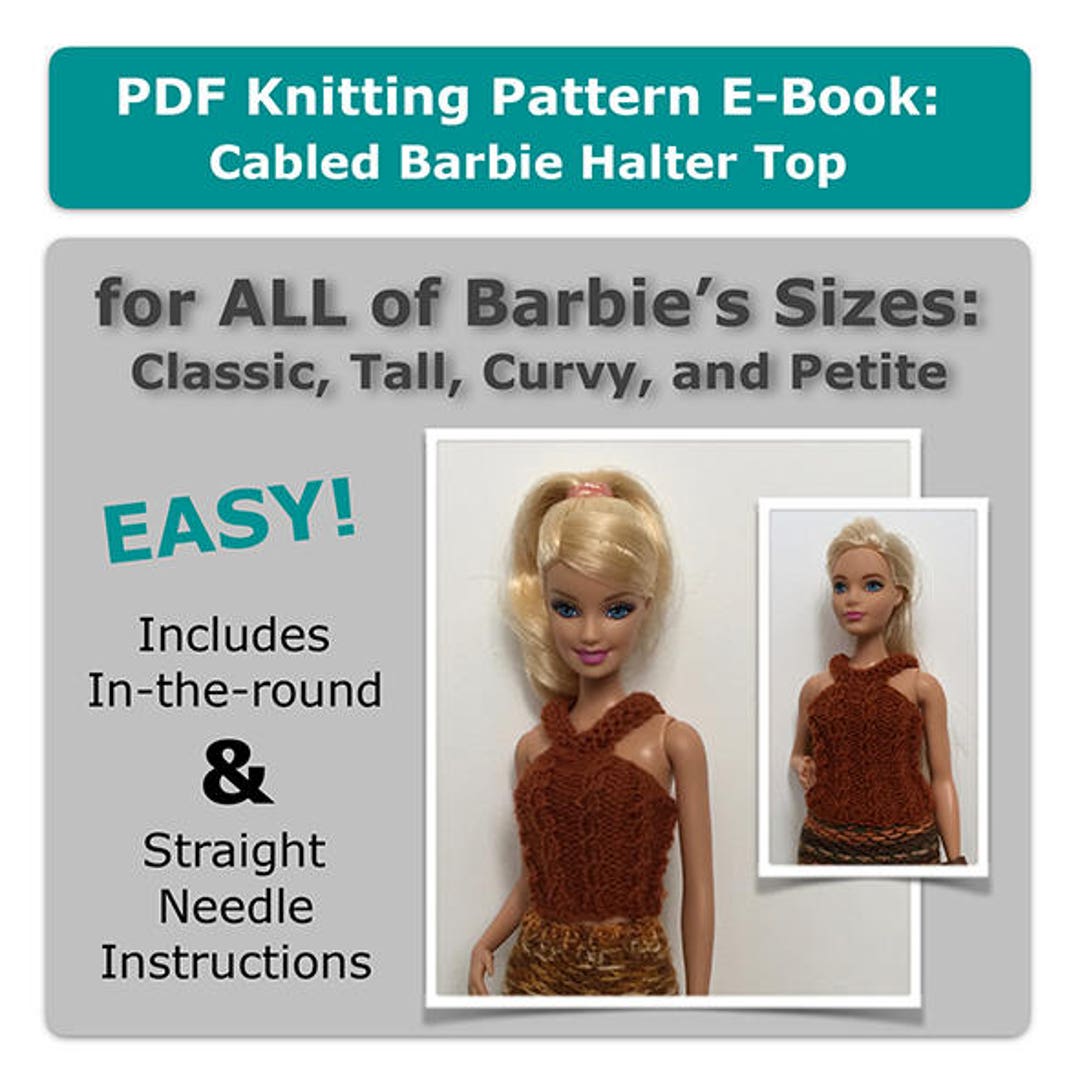 Knitting Pattern for Easy Barbie Halter Top Comes With 2 - Etsy Australia