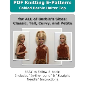 Knitting Pattern for Easy Barbie Halter Top Comes With 2 - Etsy Australia