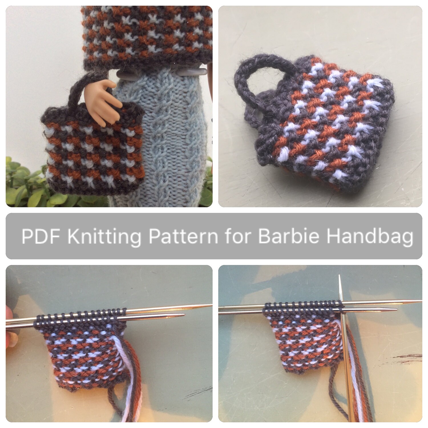 Barbie Clothes Pattern Large Tweed Handbag Purse - Etsy Canada