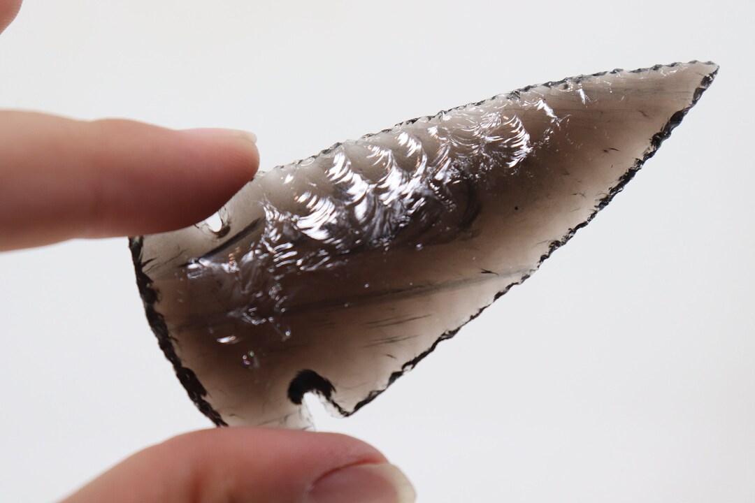Handmade Obsidian Arrowhead Gem Point, Flint Knapped Blade - Etsy