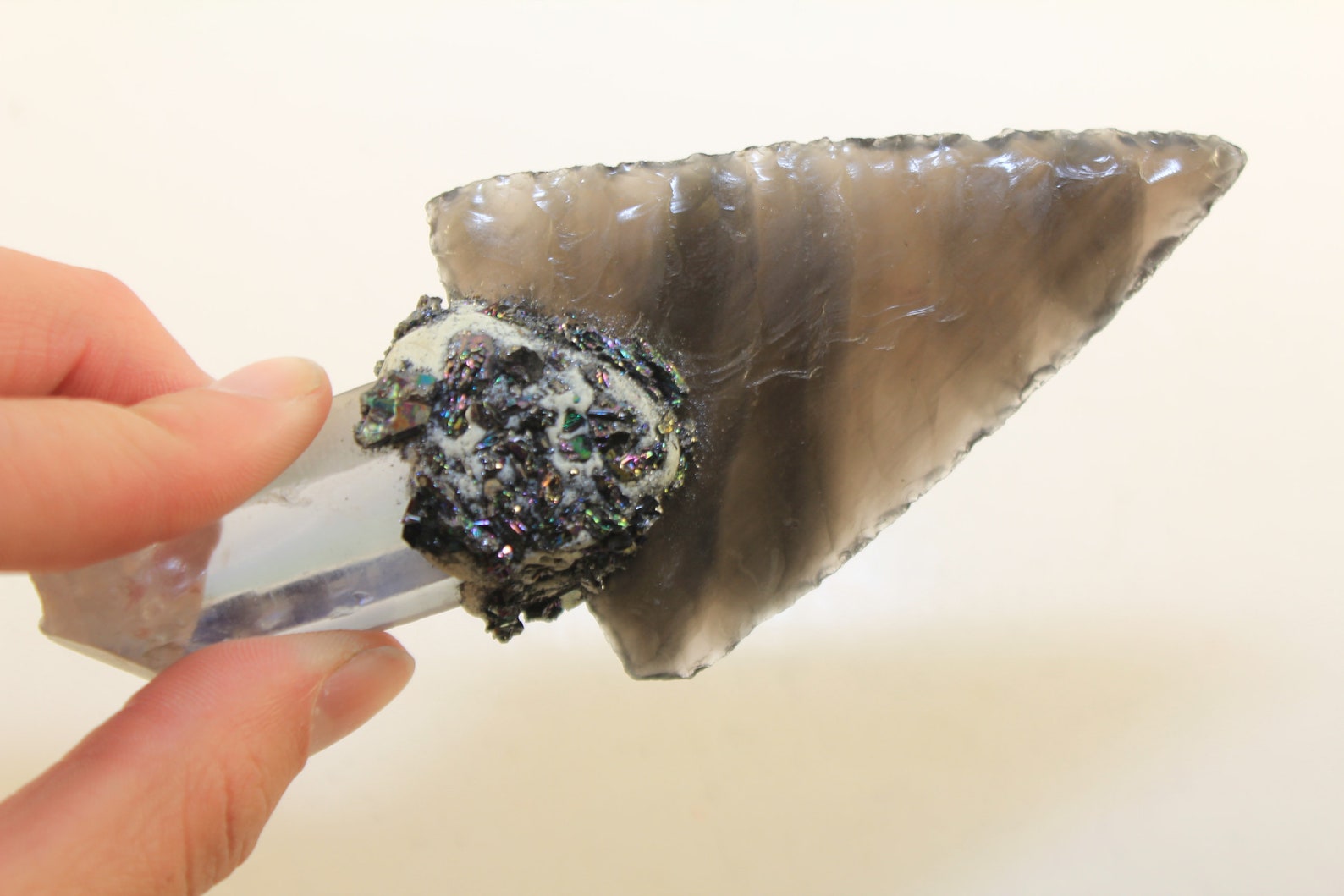 Rainbow Obsidian Flint Knapped Using Pressure Flaking Techniques on ...