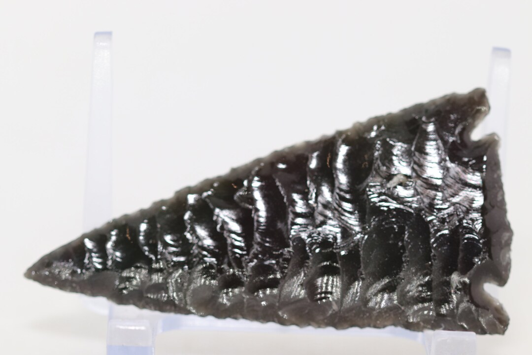 Rare Mexican Rainbow Obsidian Flint Knapped/knapping Pressure Flaked ...