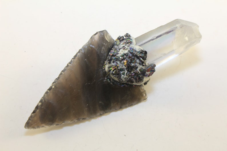 Rainbow Obsidian Flint Knapped Using Pressure Flaking Techniques on ...