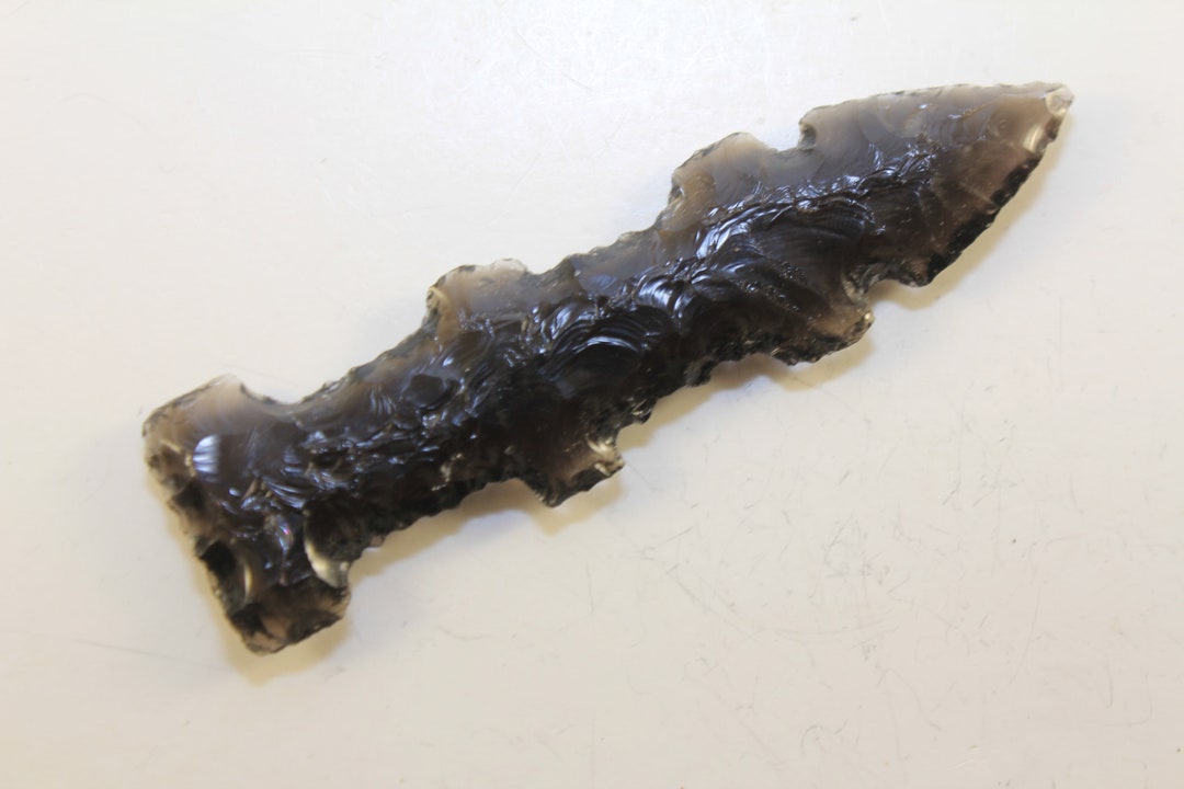 3-1/2 Clear Pit Obsidian Flint Knapped Using Pressure - Etsy