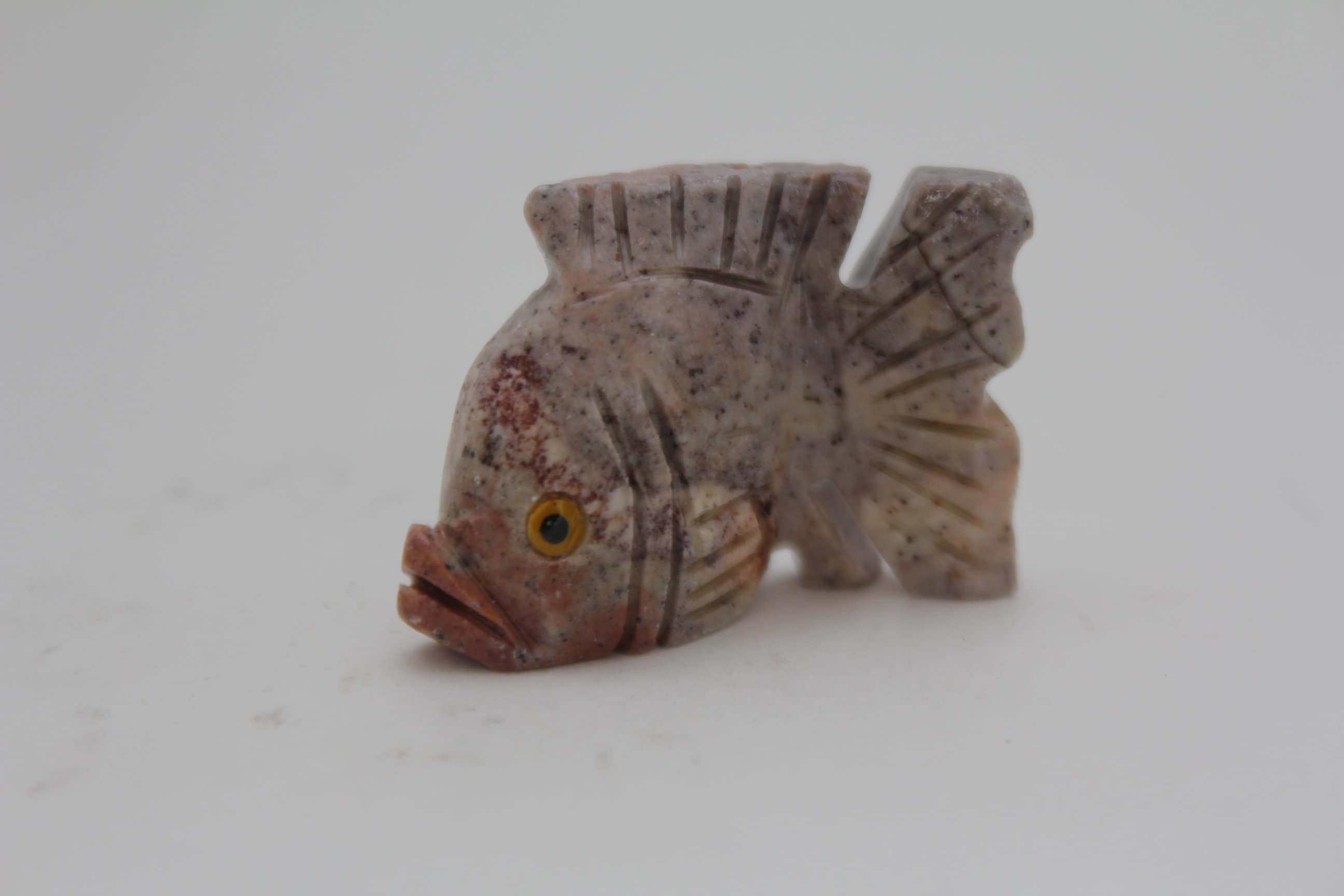 Hand Carved Soapstone Goldfish Figurine, Peruvian Stone Fish, 1-5/8 ...