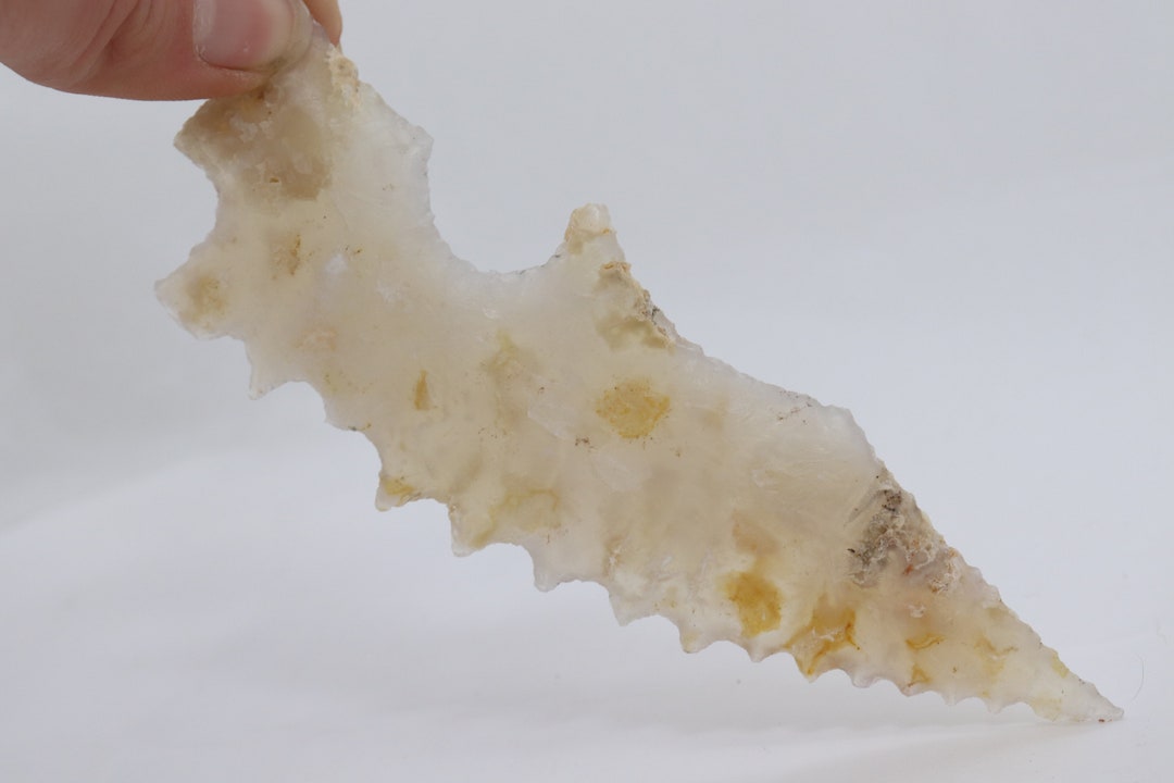 Graveyard Point Agate Flint Knapped/knapping Pressure Flaked Mayan Eccentric Knife Blade DIY ...