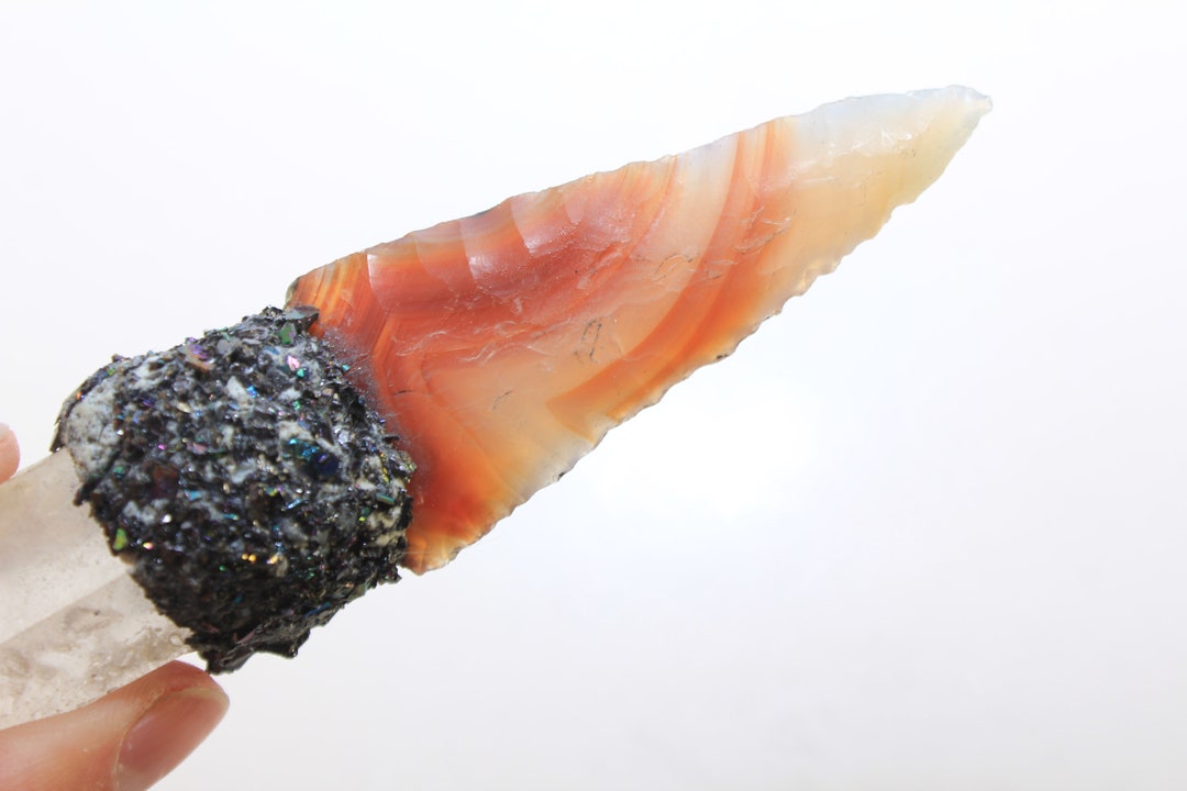 Brazilian Banded Agate Flint Knapped Using Pressure Flaking Techniques ...