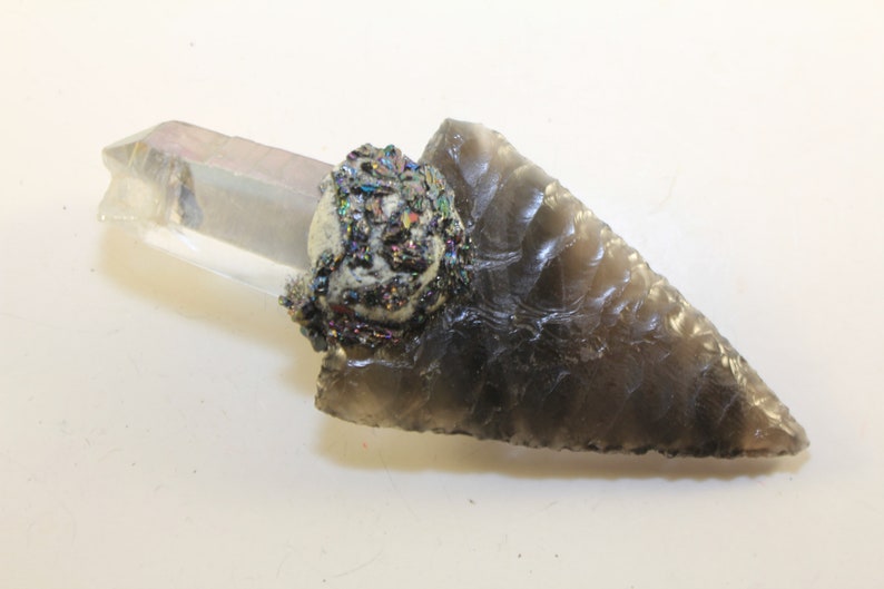 Rainbow Obsidian Flint Knapped Using Pressure Flaking Techniques on ...