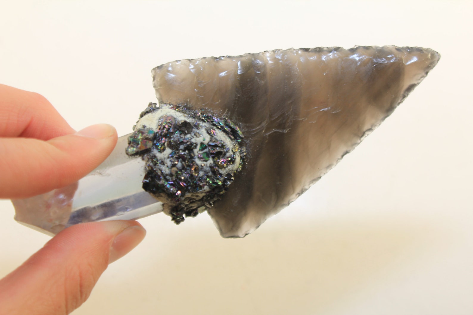 Rainbow Obsidian Flint Knapped Using Pressure Flaking Techniques on ...