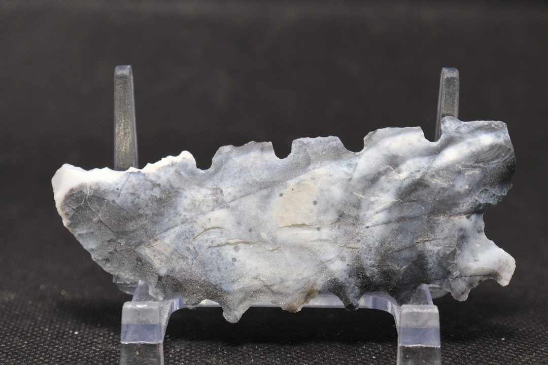 Arkansas Novaculite Flint Knapped Wicked Sharp Serrated Knife Blade ...