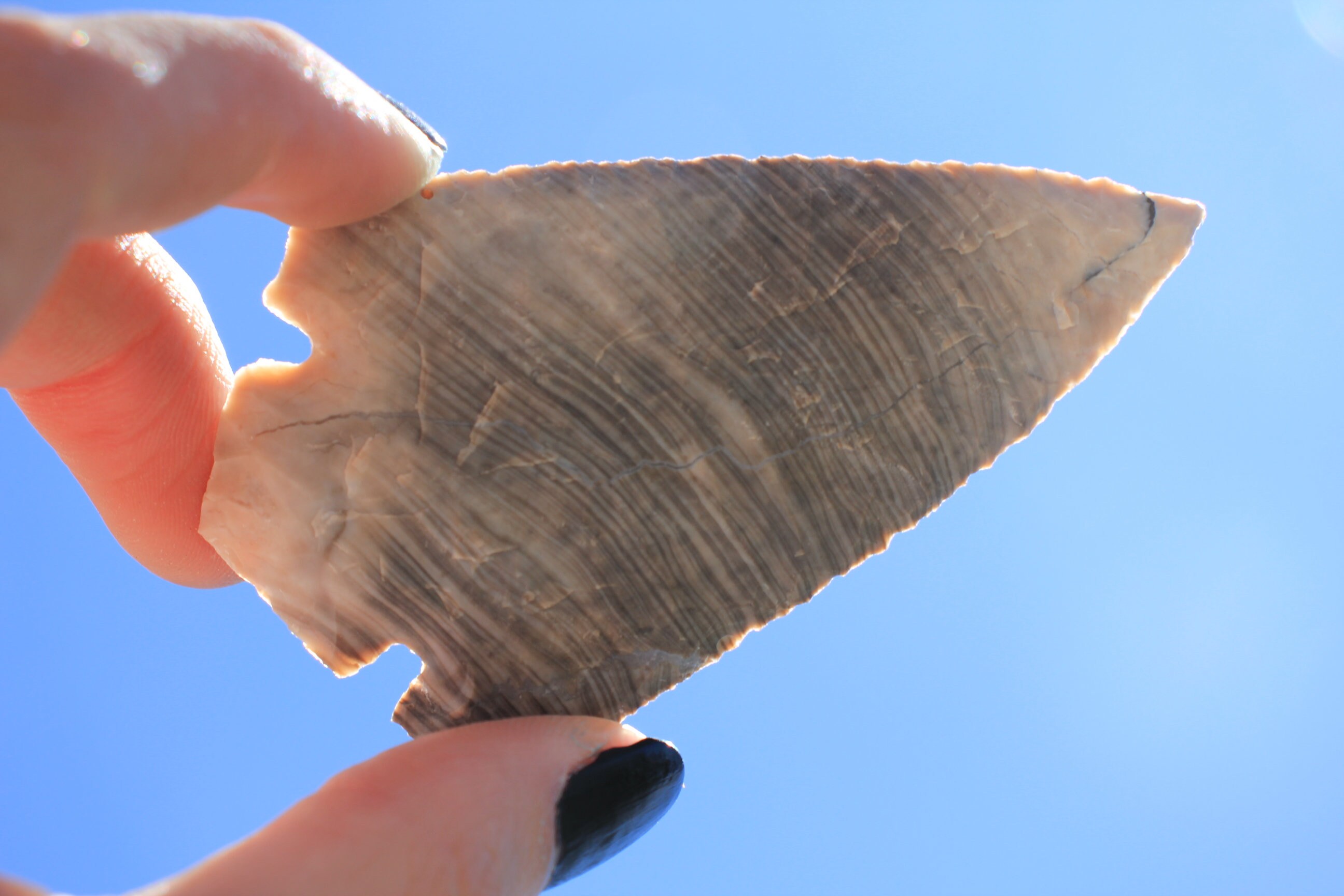 Ohio Flint Ridge Flint Knapped Arrowhead Using Pressure Flake | Etsy