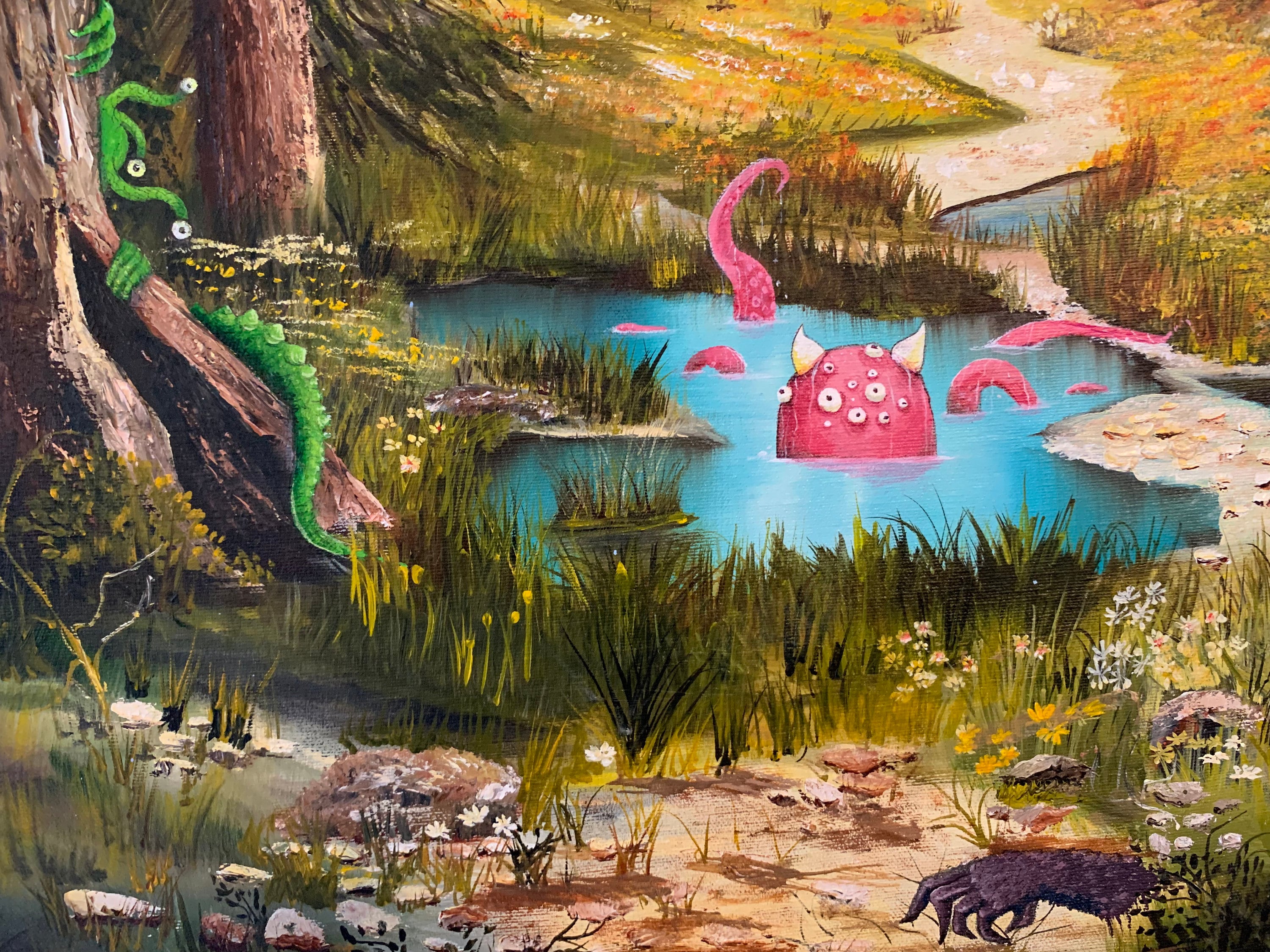 Reimagined Vintage Monsters Vintage Painting - Etsy