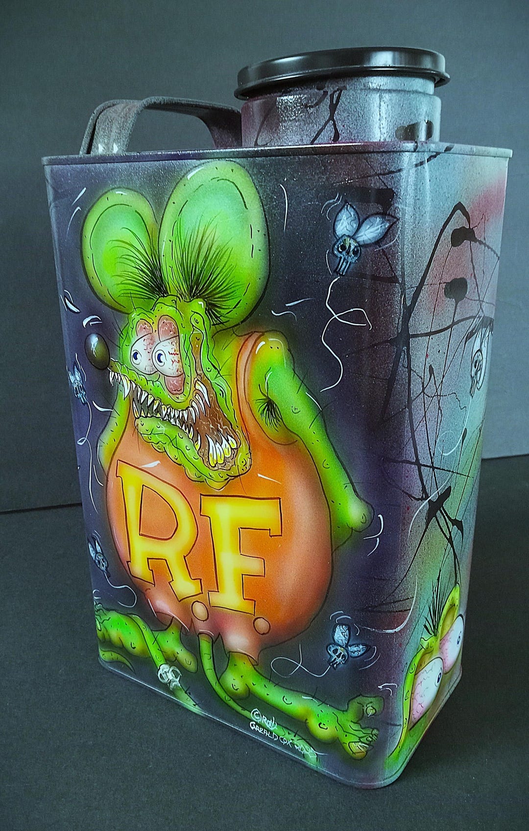 Hand-painted Rat Fink Art on Repurposed Paint Thinner Can – Licensed by ...