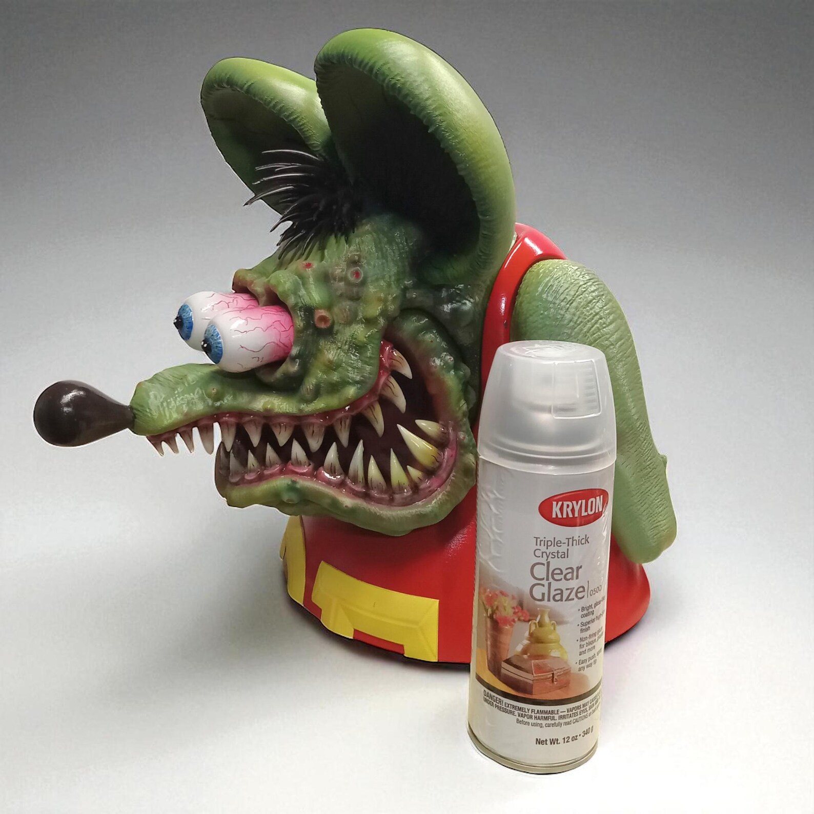 Large 3D Rat Fink Sculpture Hand Painted Licensed by Roth Estate One of ...