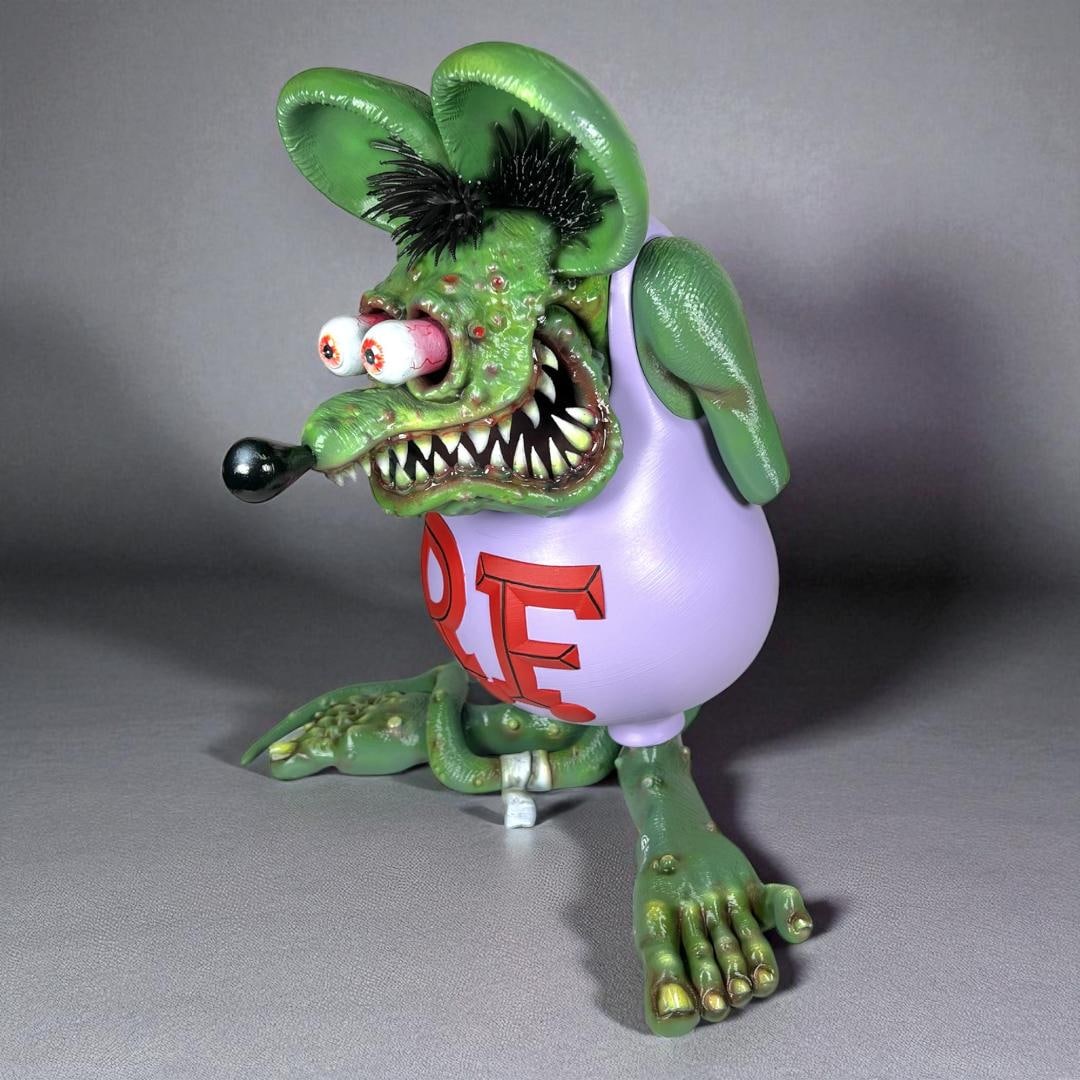 Large 3D Rat Fink Sculpture Hand Painted Licensed by Roth Estate One of ...