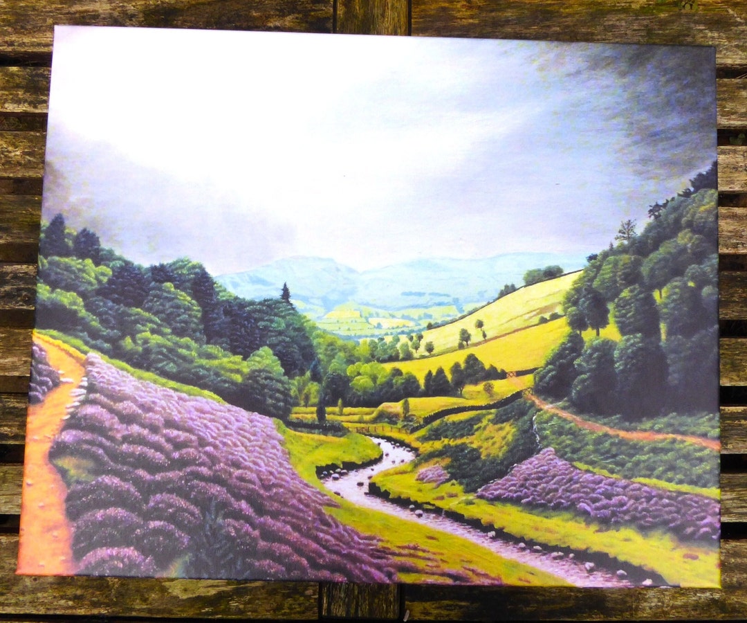 Edale in the Peak District Canvas Print by Yorkshire Artist Will Ellen ...