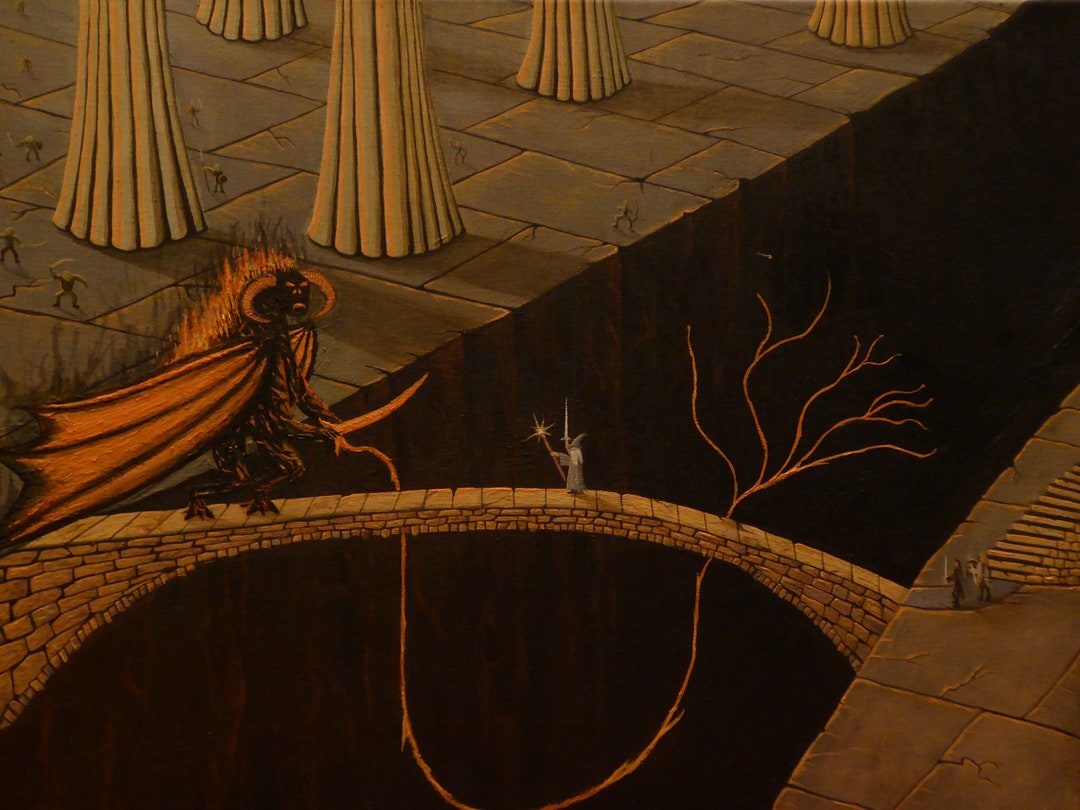 Gandalf and the Balrog on the Bridge of Khazad-dum - Etsy