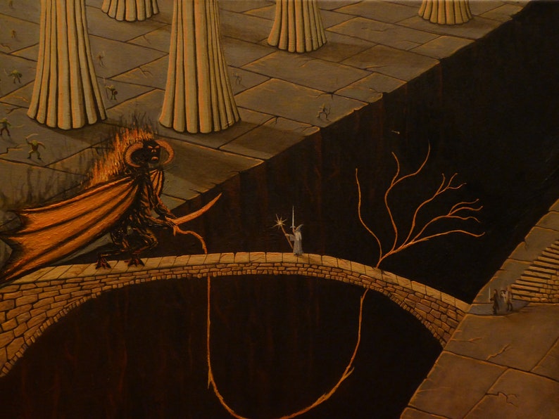 Gandalf and the Balrog on the Bridge of Khazad-dum - Etsy