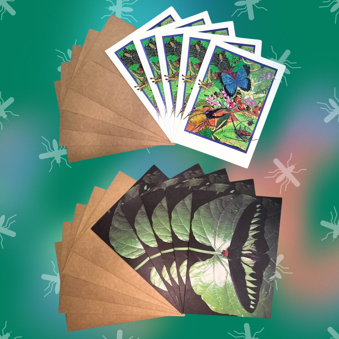 Vintage Insect Cards - Etsy