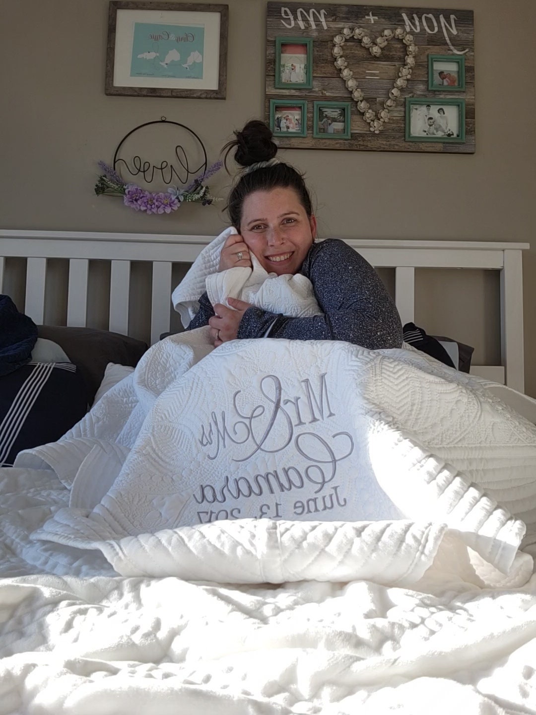 Monogrammed Quilt, Personalized Wedding Gift, Wedding Gift ...