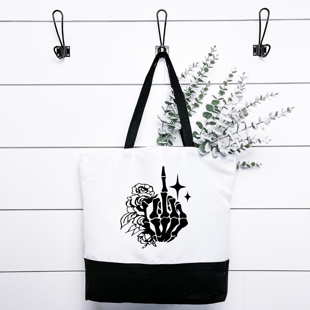 Middle Finger Tote Bag, Eco Friendly Bag, Shopping Accessory, Reusable ...