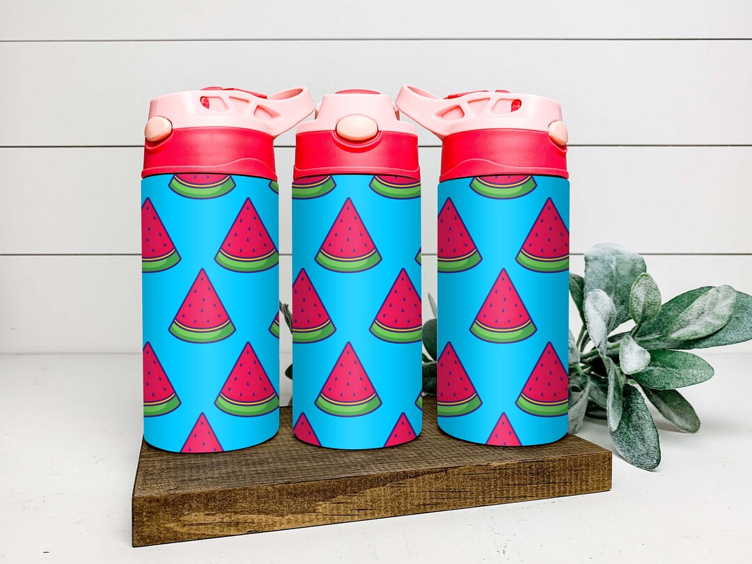 Personalized Flip Top Kids Cup, Kids Tumbler, Fruit, Watermelon, Sippy ...