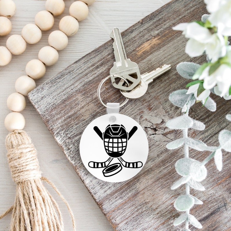 Hockey Keychain - Etsy