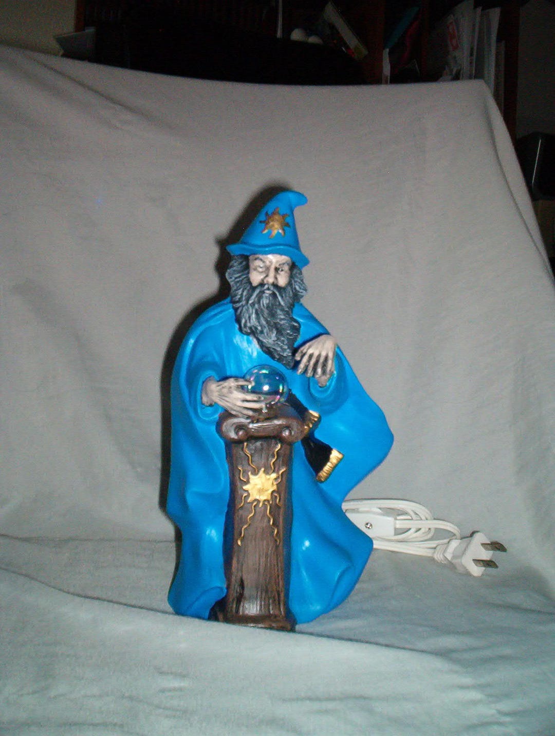 Wizzard With Lighted Crystal Ball - Etsy