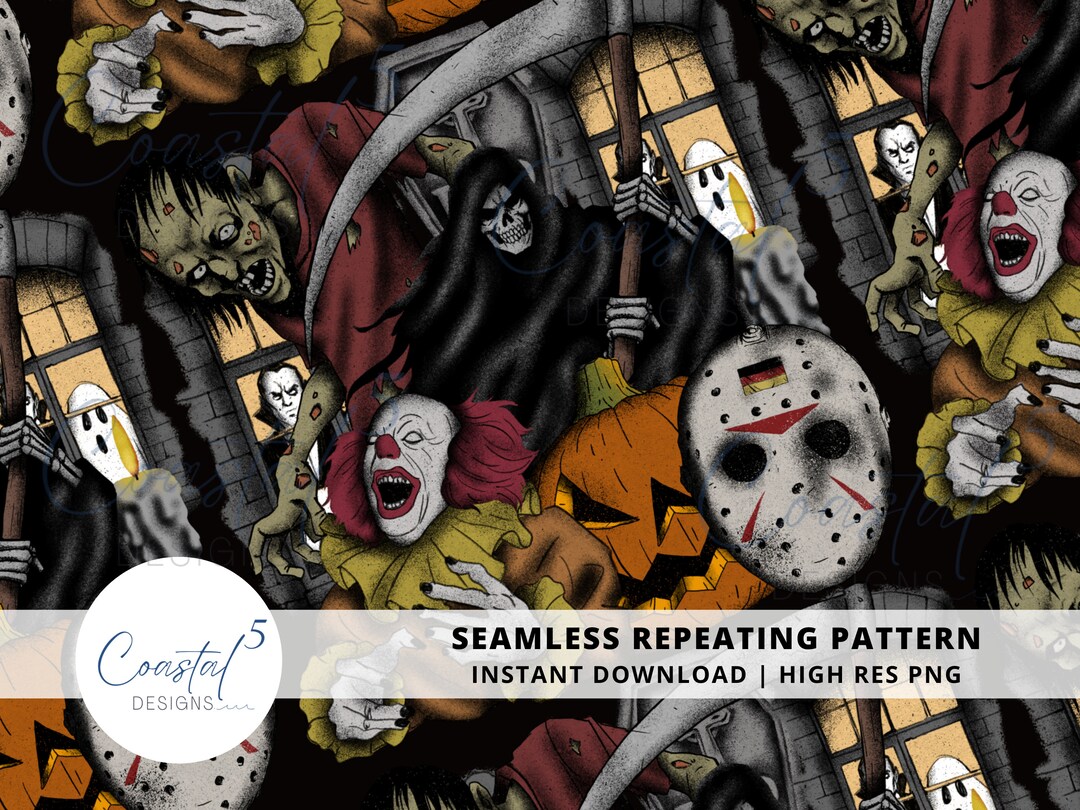 Horror Seamless Pattern | Halloween Seamless Pattern | Horror Surface ...