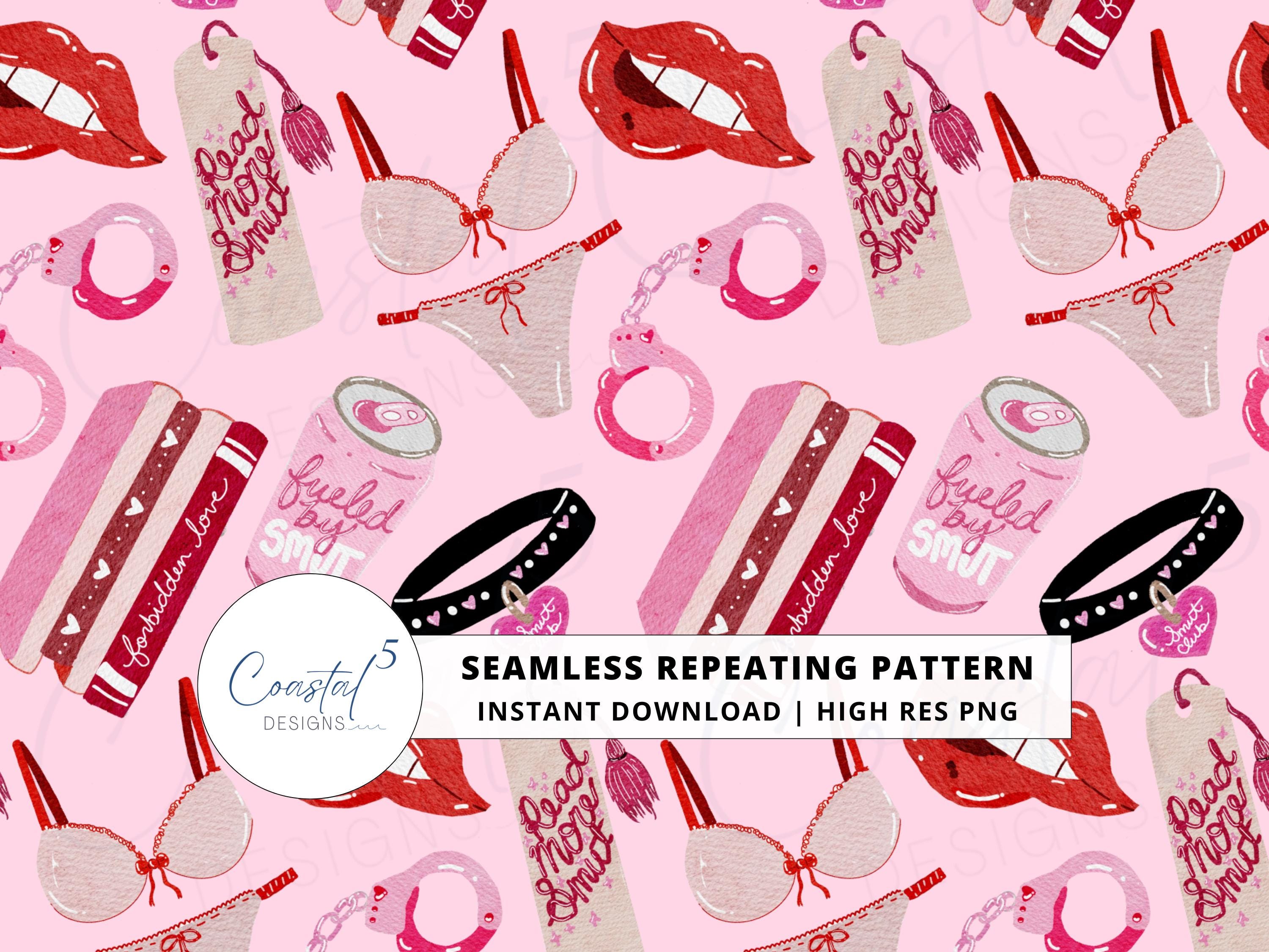 Smut Lovers Seamless Pattern | 300 DPI PNG Download for Digital Papers ...
