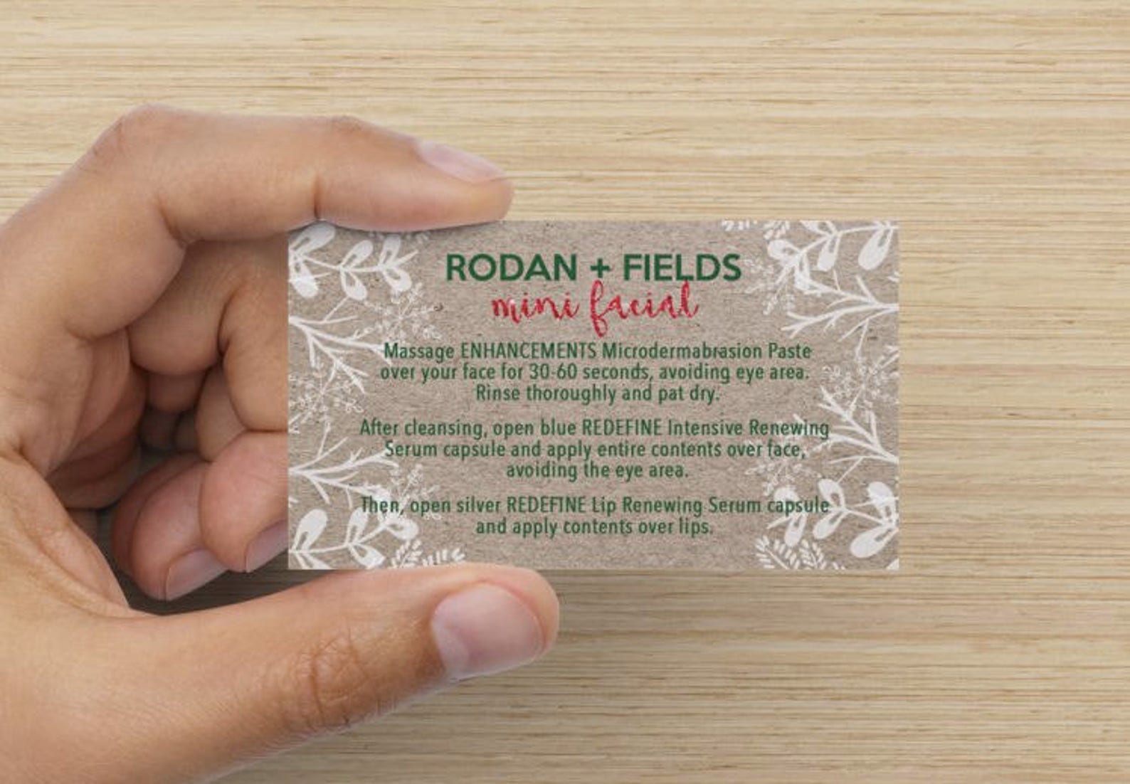 Holiday Mini Facial Card Let It Glow INSTANT DOWNLOAD - Etsy