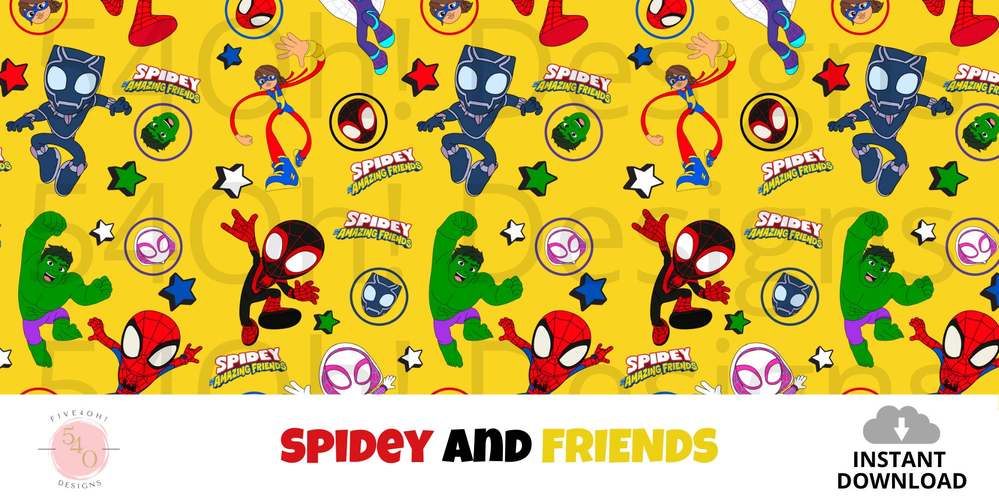 Spidey and Friends Seamless Pattern | Spidey and His Amazing Friends ...