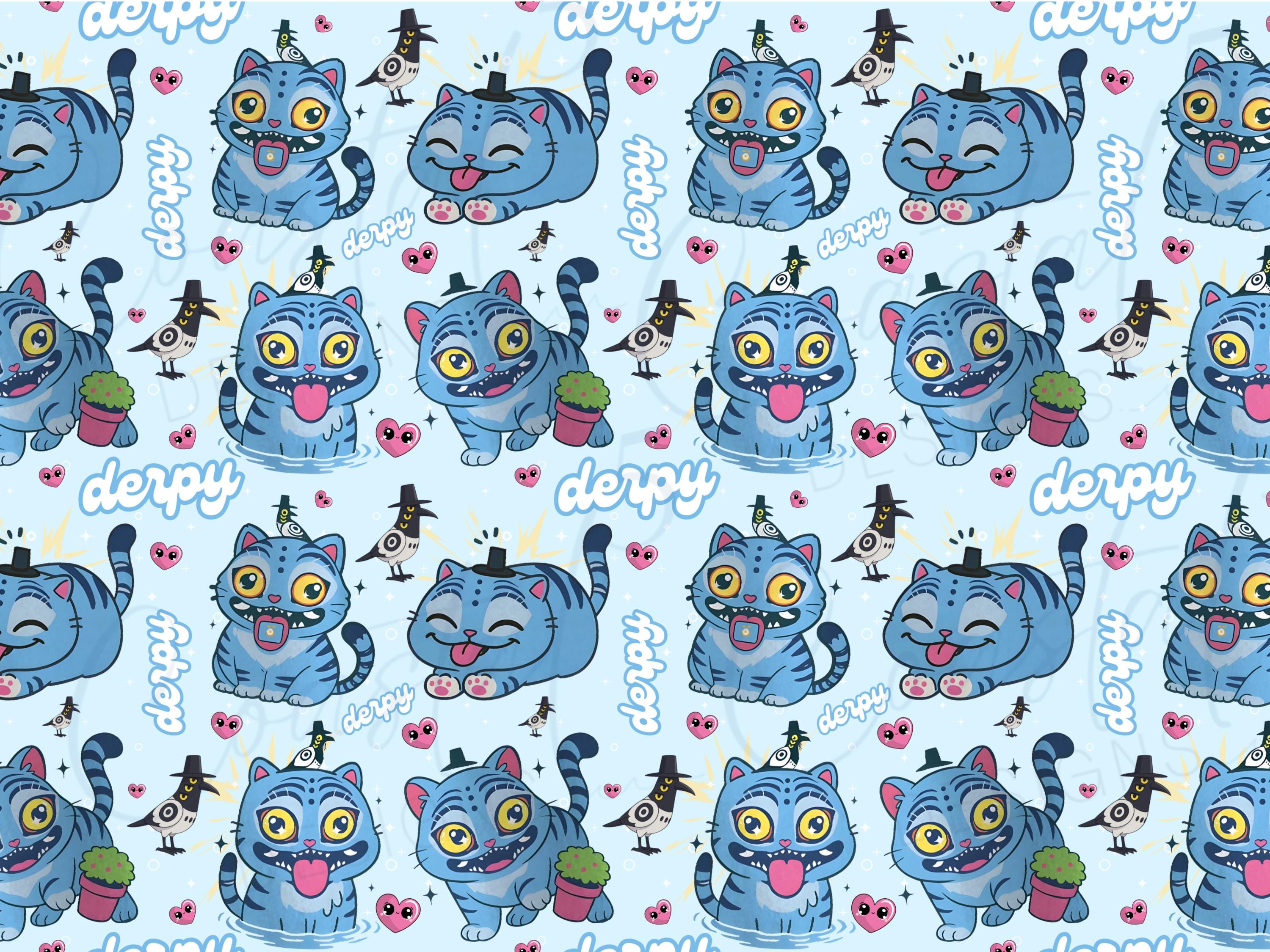 Derpy Tiger Seamless Pattern, Kpop Hunters Digital Paper, Demon Hunters ...