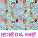 Roblox Girl Seamless Pattern for Your Gamer Girl. Roblox Pattern for ...