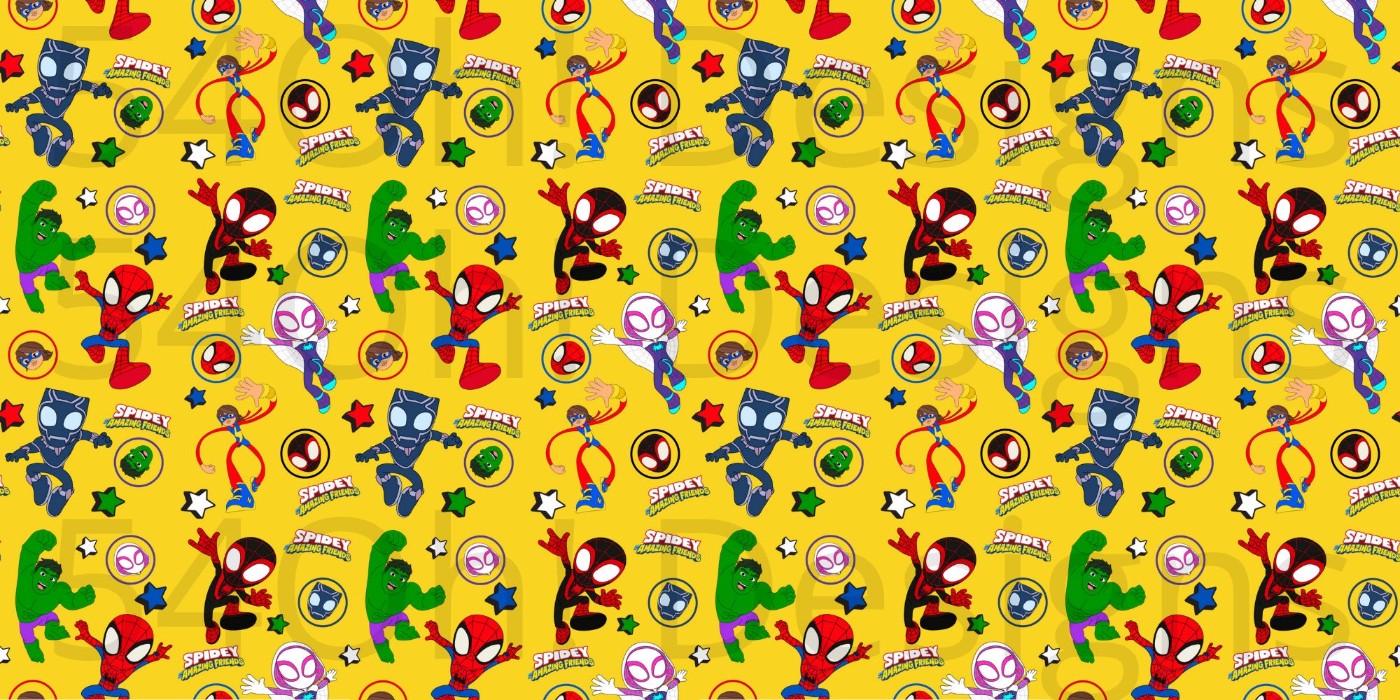 Spidey and Friends Seamless Pattern | Spidey and His Amazing Friends ...
