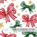 Red Christmas Bow Seamless Pattern, Coquette Christmas Seamless File ...