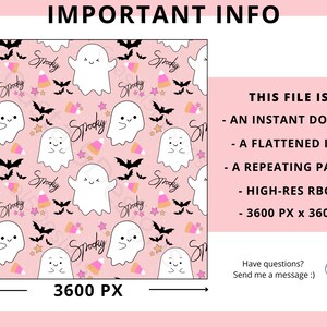 Spooky Cute Ghost Halloween Seamless Pattern for Fabric Printing ...