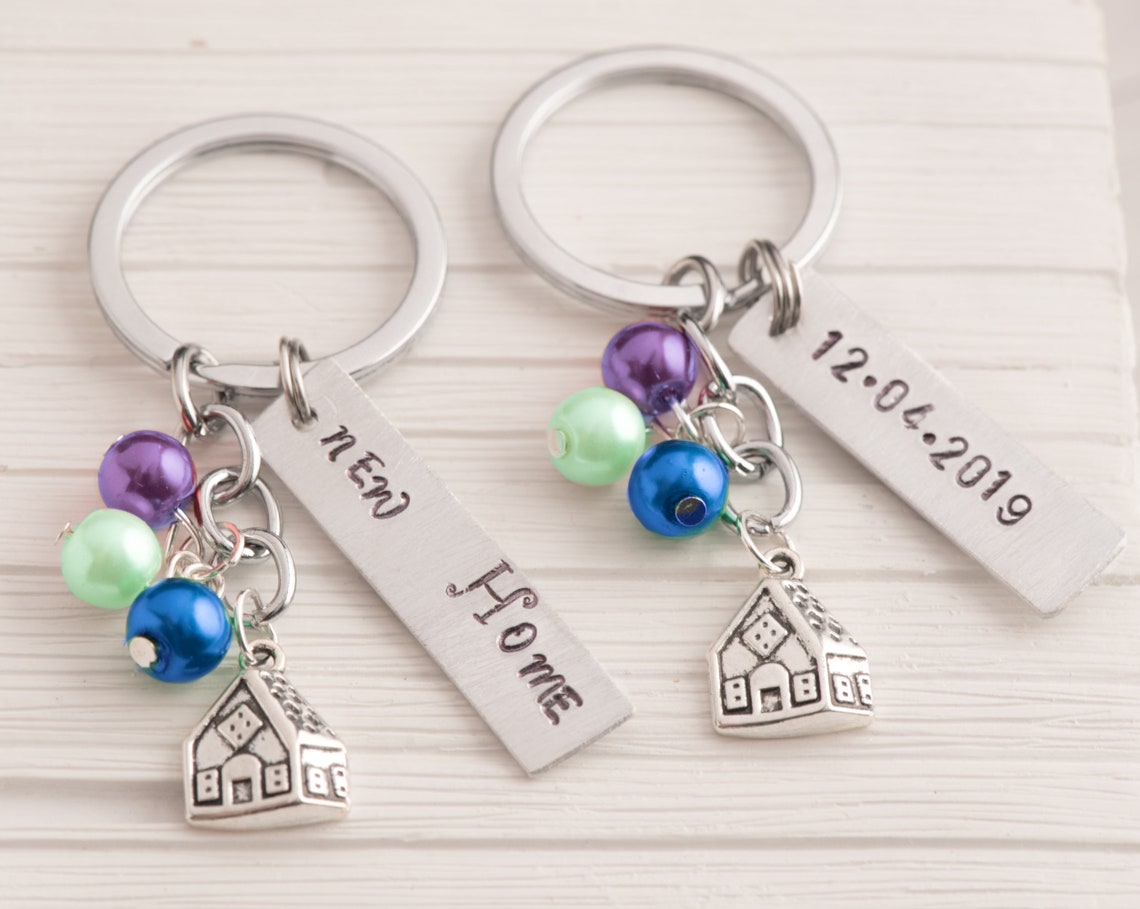 New Home Keychain Set as Custom up Keyring - Etsy