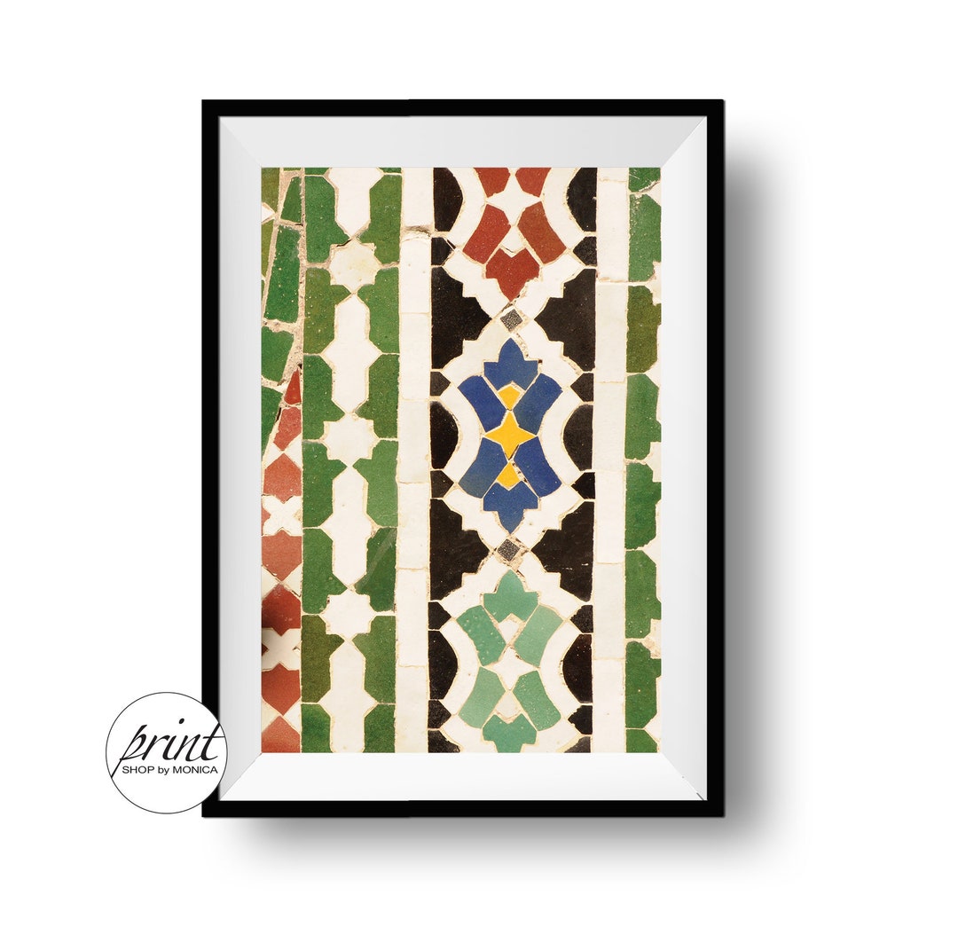 Morocco Decor, Printable Wall Art, Morocco Tiles Photography, Tile ...
