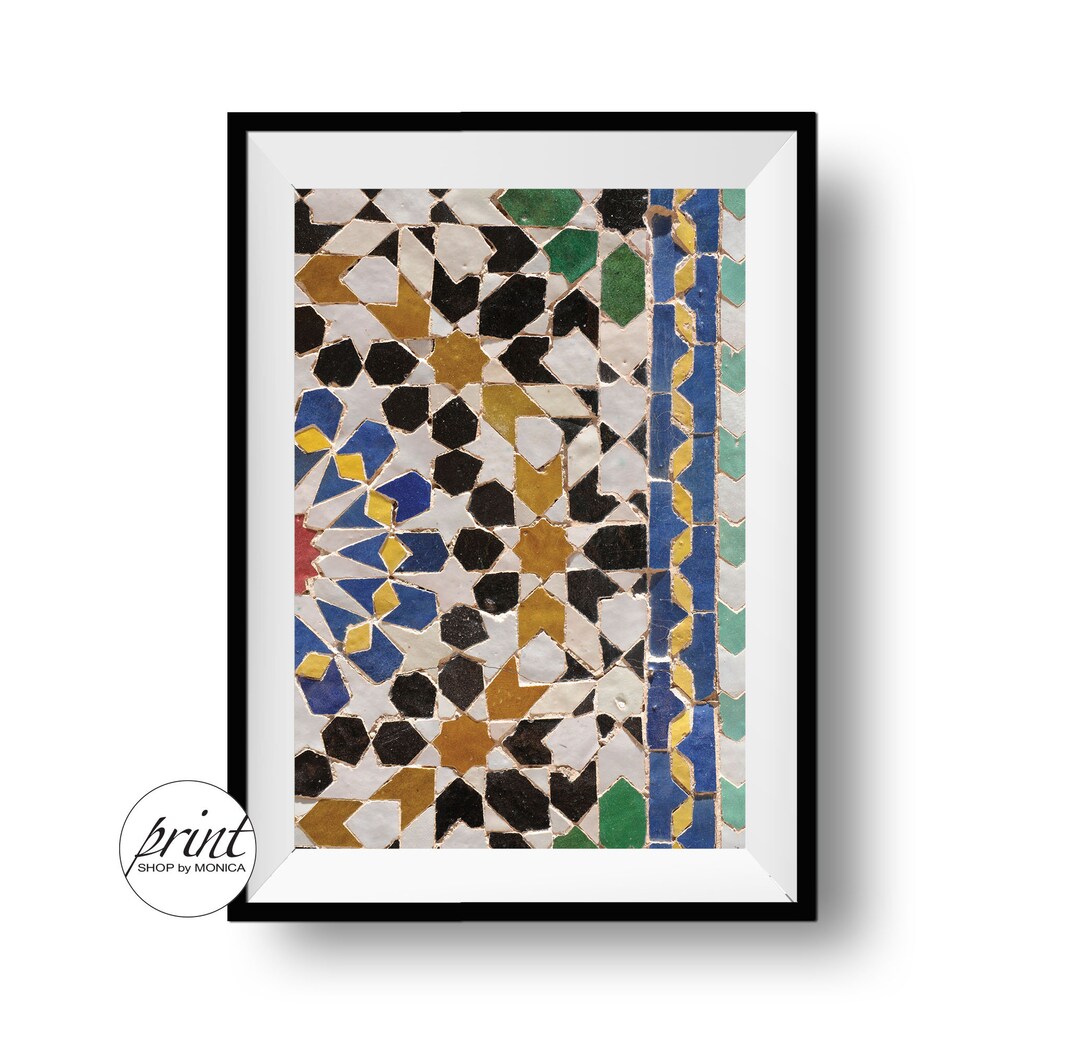 Morocco Decor, Printable Wall Art, Morocco Tiles Photography, Tile ...