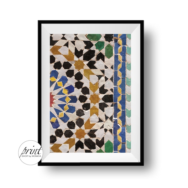 Moroccan Tile Wall Art - Etsy