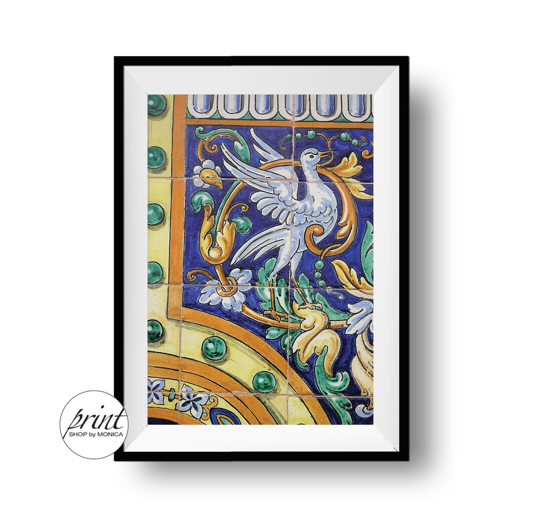 Sevilla Spain Tiles Print, Plaza De Espana Photography (digital ...