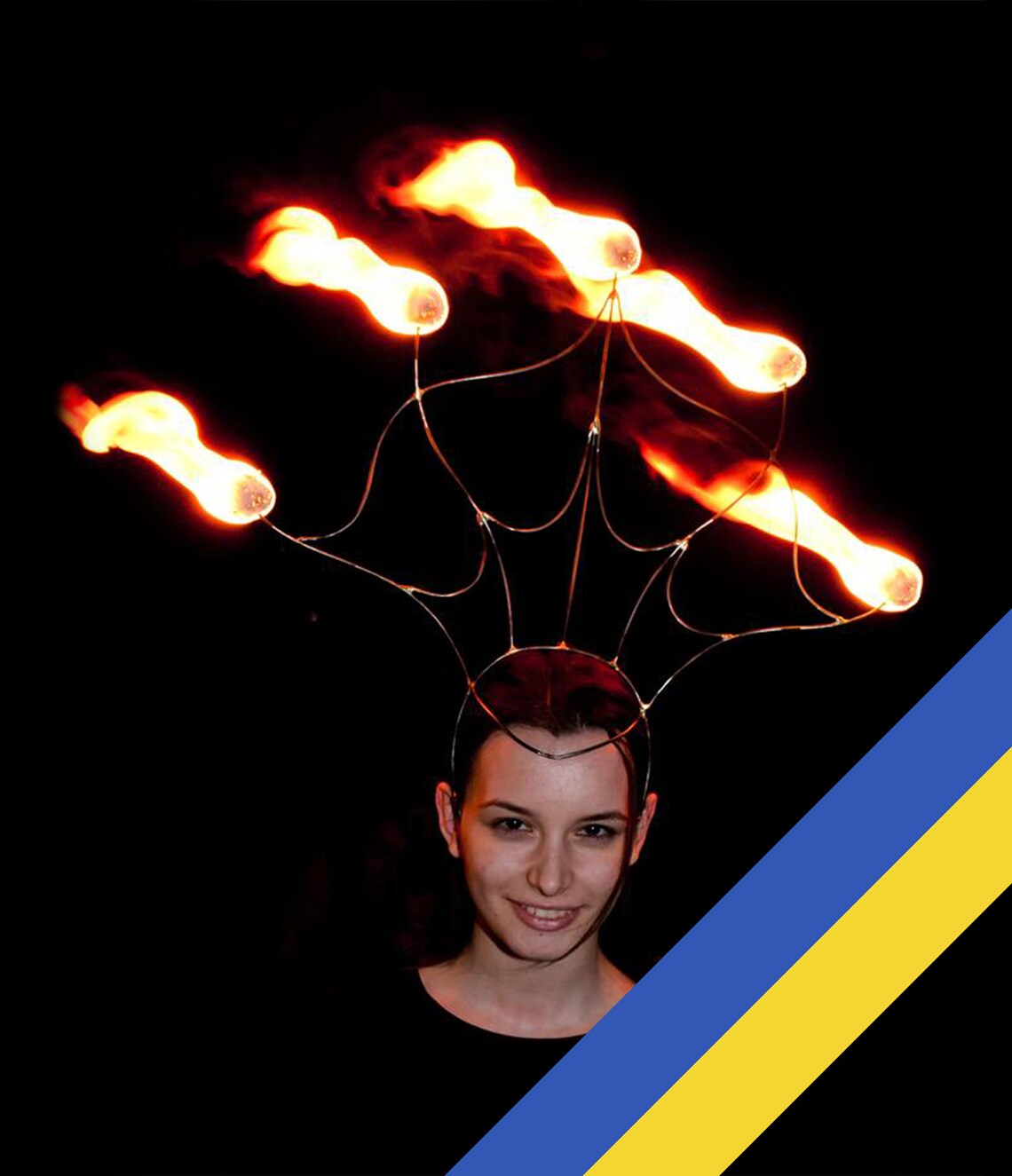 Fire Headdress Fire Headpiece Fire Crown Performance | Etsy