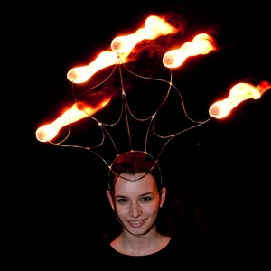Kevlar Fire Headdress, Steel Frame, Performance Headpiece - Etsy