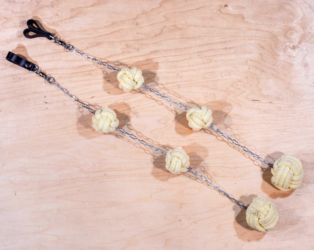 Fire Triple Monkey Fist Poi, Performance Poi, Big Poi, Triple ...