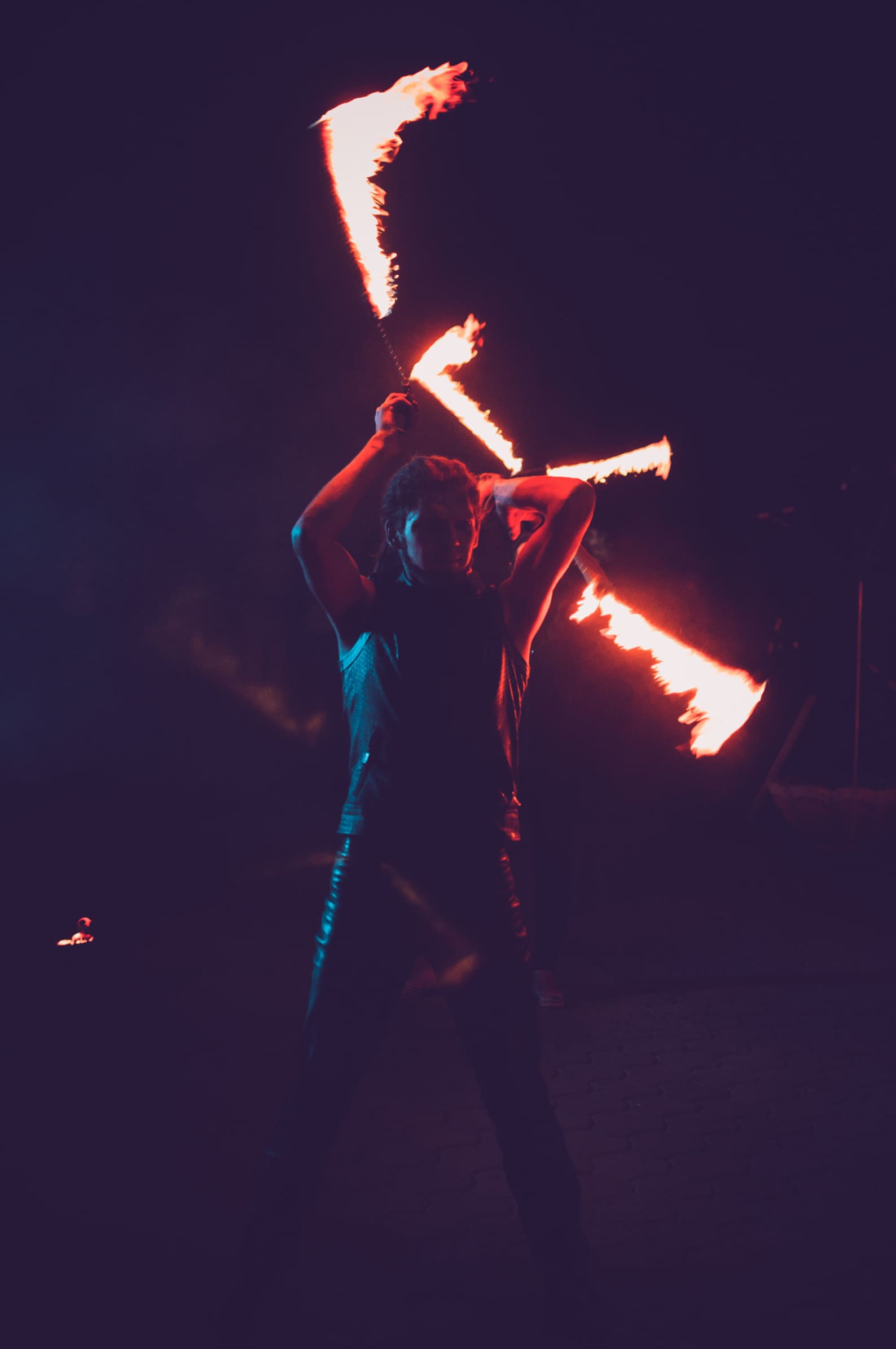 Fire Snake Poi Performance Poi Long Poi Big Poi Fire Show - Etsy