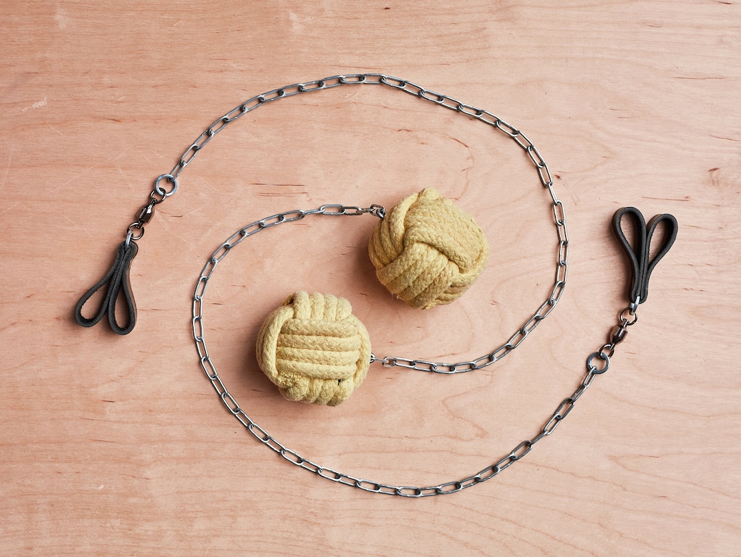 Fire Monkey Fist Poi, Performance Poi, Big Poi, Monkeyfist Poi, Orbital ...