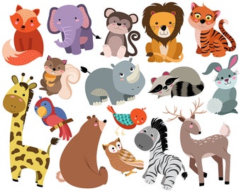 Animal clip art | Etsy