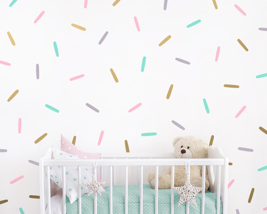 Sprinkle Wall Decals - Confetti Wall Decal Set, Vinyl Wall Decals, Wall ...