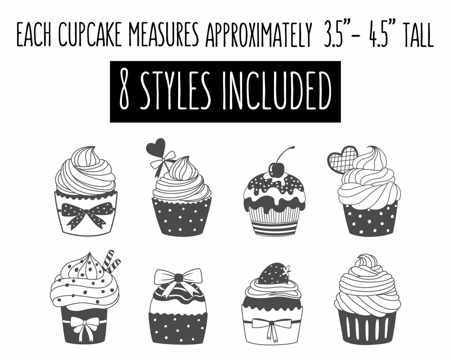 Cupcake Wall Decals Bakery Decor Girls Bedroom Wall - Etsy